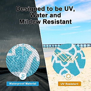 HEBE Outdoor Rug 5'x8' for Patios Waterproof Clearance Reversible Patio Mat Plastic Straw Rug RV Camping Mat Outside Area Rug Carpet for Camping RV,Porch,Deck,Balcony,Camper,Backyard