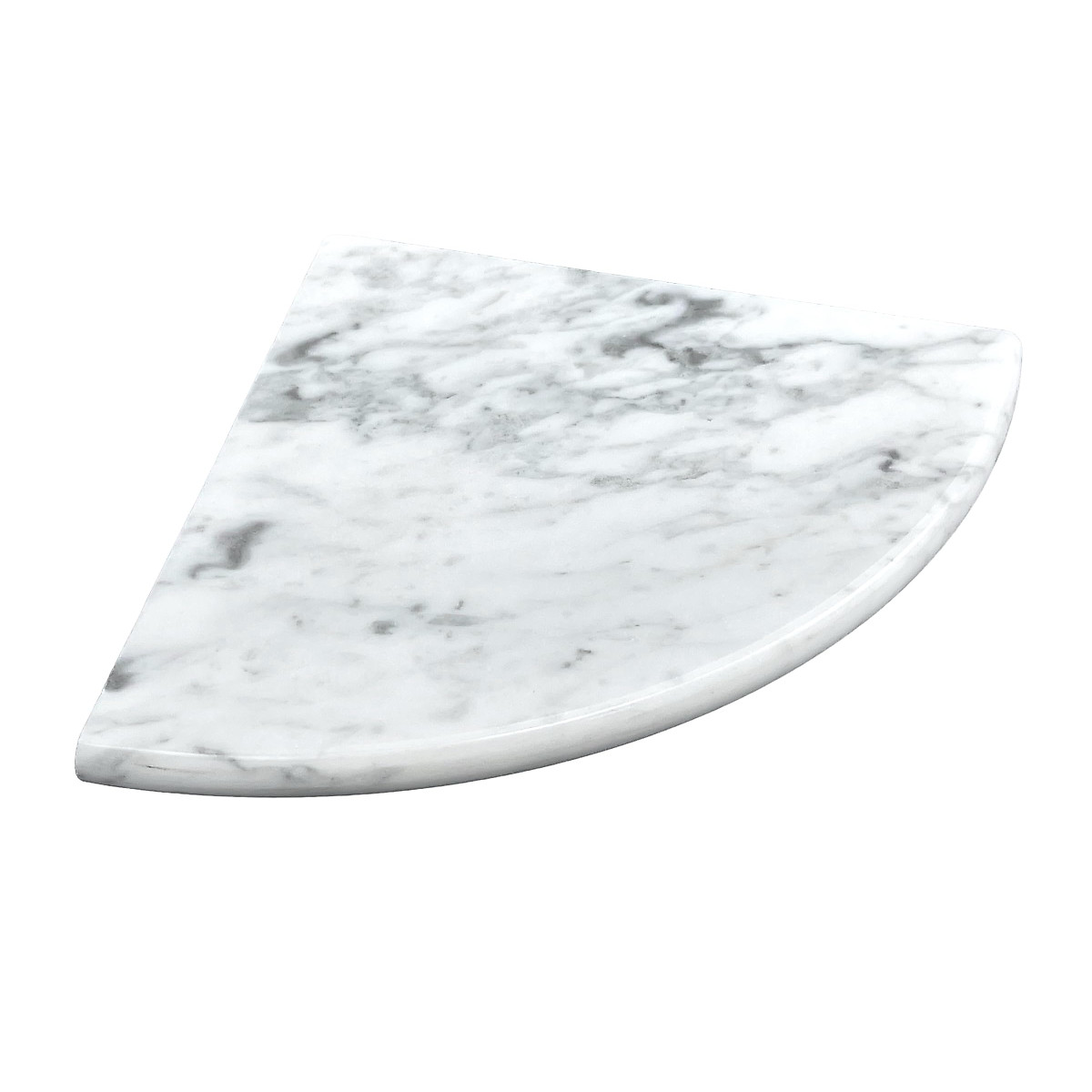 Threshold.Shop 9 Inch Italian White Carrara Marble Corner Shower Shelf Bathroom Caddy, Wall Mounted Shower Shelf, Classic Flatback Design (1)
