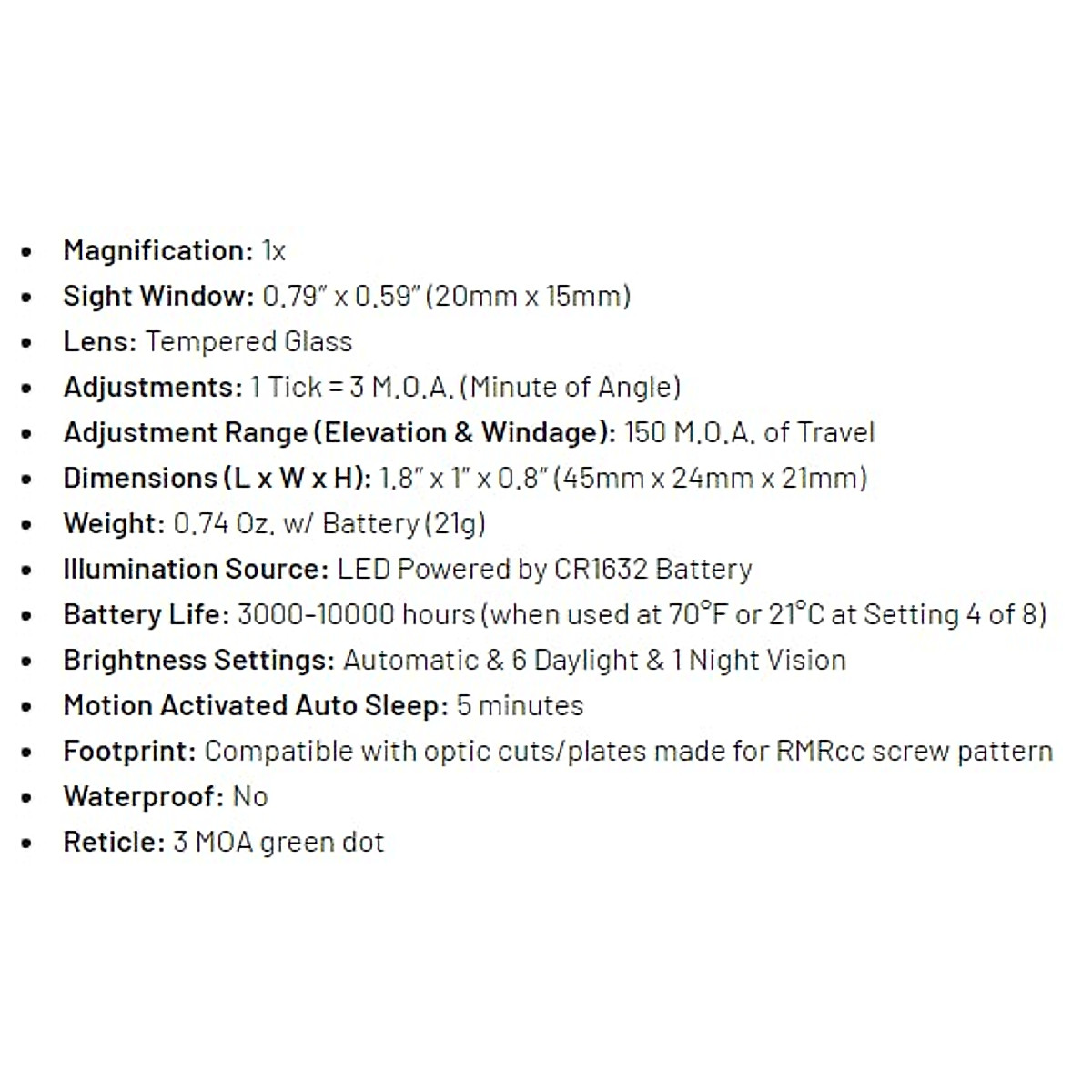 ADE NUWAcc PRO (RD3-021c PRO) Motion Awake Green Dot for Canik Mete SFX,SW MP EZ Optics Ready Pistol That are Compatible with Trijicon RMRcc Footprint Such as Canik Mete SFX Pro