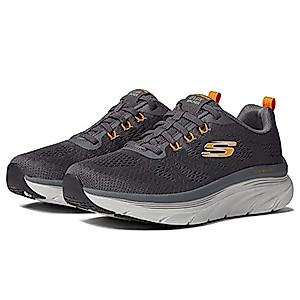 Skechers D'Lux Walker Commuter Charcoal/Orange 7 D (M)