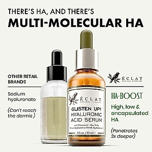 𝗧𝗢𝗣 𝟮𝟬𝟮𝟯* Hyaluronic Acid Face Serum - 2.5% Pure Hyaluronic Serum + 3% B5, Anti Wrinkle + Anti Aging Serum for Face with Vitamin C & E, Aloe - Antiaging Hydrating Serum, Hylunaric Acid Serum