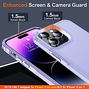 MOZOTER Magnetic Case for iPhone 14 Pro Max Case,[12 FT Shockproof Compatible with Magsafe][2 Pcs Glass Screen Protector+2 Pcs Camera Lens Protector] [Heavy Duty] Phone Case Cover 6.7''-Light Purple