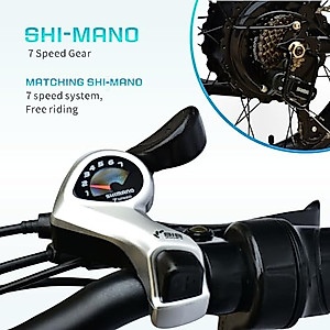 JOYWAY Electric Bike for Adults, 1500W Peak Power Electric Mountain Bike 4" Fat Tire 32MPH 48V 20.8Ah Removable Battery Ebike 26"x4.0" Fat Tire ebikes for Adults, Electric Fat Tire Bike (48V 18.2AH)