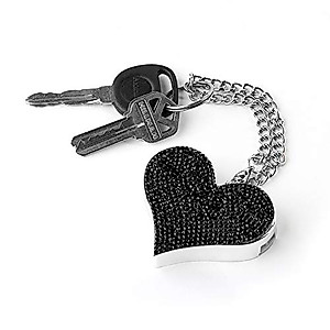 Guard Dog Security Heartbeat Keychain Alarm for Women, 130dB Siren, Personal Defense Alarm (Black)
