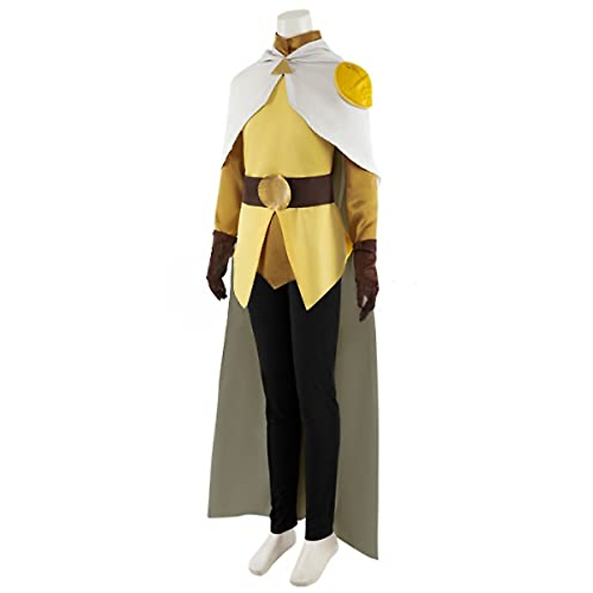 RocailleCos The Owl House Hunter Cosplay Costume Golden Guard Costume with Cloak Outfit for Men (S, gold)