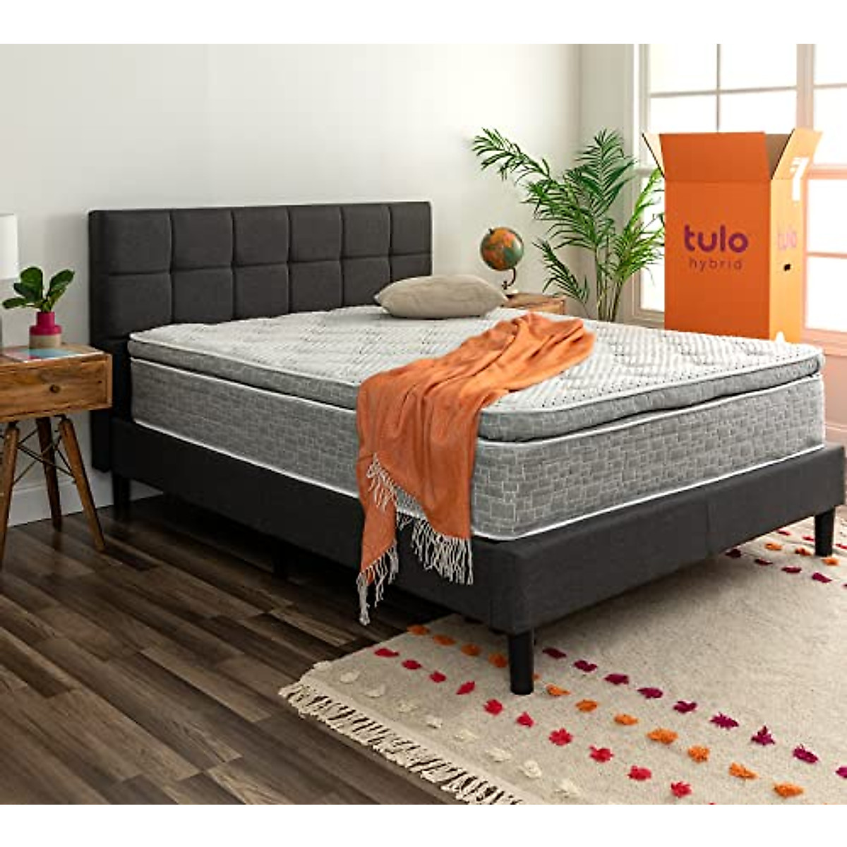 Tulo by Mattress Firm | 12 INCH Memory Foam Plus Coil Support Hybrid Mattress | Bed-in-A-Box | Firm Comfort | King