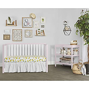 Dream On Me Ridgefield 5-in-1 Convertible Crib in Blush Pink & White, Greenguard Gold Certified