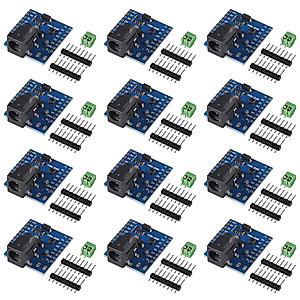 AOICRIE 12pcs DC Power Shield V1.1.0 for WEMOS D1 Mini Shield Development Board DC Power Supply Screen Module
