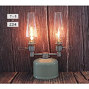 CAMPINGMOON Camping Gas Lantern with Wooden Lantern Case T-1