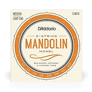 D'Addario Mandolin Monel Set, Medium, 11-40 (EJM74)