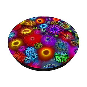 Colorful Magical Flowers and Blossoms PopSockets Swappable PopGrip