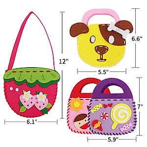 4 Pcs Toddler Arts and Crafts for Kids Ages 2 3 4 5 6 Years Old, Craft Kits for Sewing Sets, Preschool Educational Kids Toys Sewing Craft Kits for Kids DIY Art Craft Hand Play Set