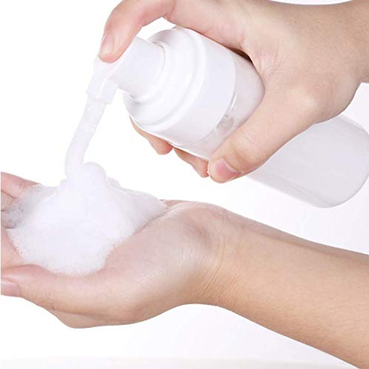 2 Pack 150ml 5oz Empty Plastic Foam Dispenser Bottles Travel Foam Soap Bottles Dispenser Foaming Bottles Soap Dispenser Pump Bottles Travel Toiletries Bottles Cosmetic Container Jar