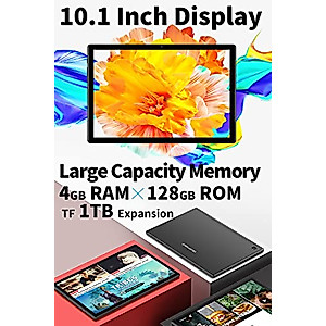 Tablet Android 11 128GB Tablets, TECLAST M40S 10 inch Android 5G Dual WiFi Gaming Tablet, 4GB RAM 1TB Expand Tablet, 8-Core Tablets with 1920x1200 FHD, 2.4G+5G Wi-Fi, GPS, Bluetooth, 6000mAh Tablet PC