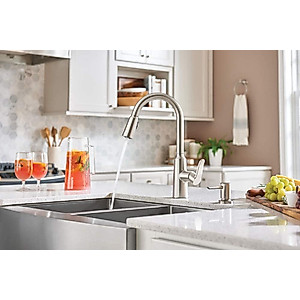 Moen 87028SRS Edwyn Spot Resist Sta Inless 1Handle Deck Mount Pulldown Kitchen Faucet, 7.5, Stainless Steel