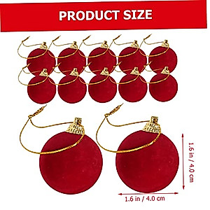 NOLITOY 24 pcs Christmas Balls Christmas Ball Ornaments Christmas Tree Decoration Christmas Decor Felt Christmas Ornament Balls Xmas Tree Hanging Balls Ball Ornaments for Xmas Tree Pendant