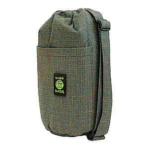 DIME BAGS - Drawstring Tube, Padded Bag, 5 Compartments, w/Shoulder Strap, Convenient, Durable (Aqua, 14")