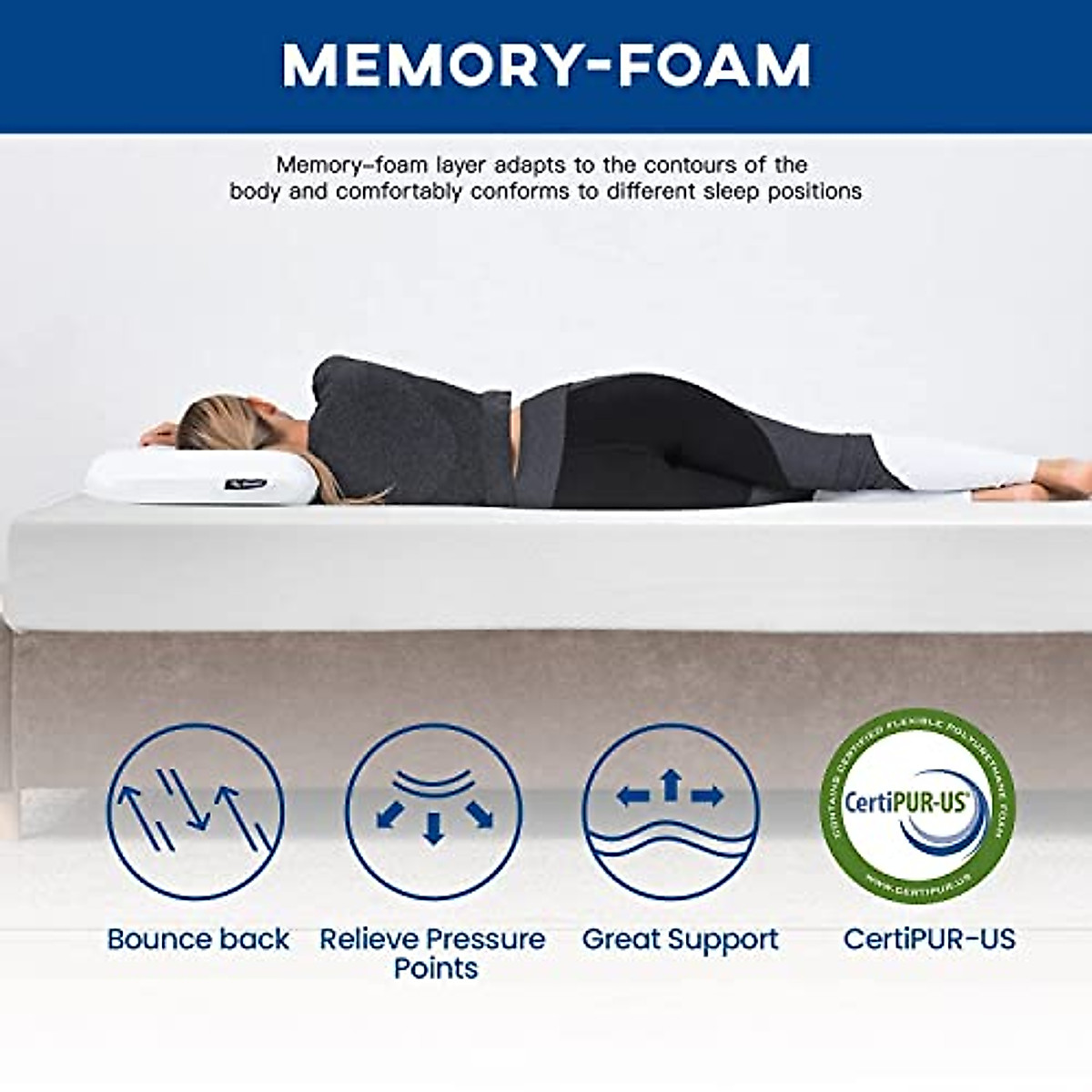 King Mattress, 5/6/8/10/12 Inch King Size Mattress Medium Firm Memory Foam Mattress for Cool Sleep & Pressure Relief, Certipur-Us Certified Mattress in a Box, Fiberglass Free Mattress, (King, 10 Inch)
