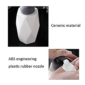 Soap Dispenser 480L Soap Dispenser Ceramic Mousse Foaming Dish Soap Dispenser Hotel Press Dispensing Empty Bottle Rubber Lotion Bottle Lotion Dispenser (Color : Green) (Black b)