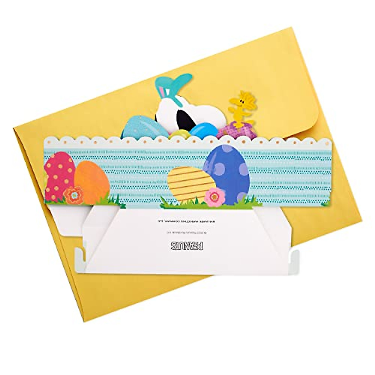 Hallmark Paper Wonder Peanuts Displayable Pop Up Easter Card (Snoopy Easter Egg)