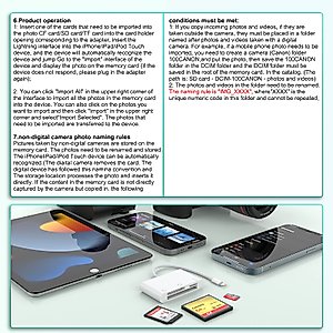 3-in-1 Lightning to CF/SD/Micro SD Card Reader for iPhone iPad,3-Slot Apple Compact Flash Memory Card Reader Adapter,Trail Game Digital Camera Viewer for iPhone 14/13/13 Pro/12/12 Pro【MFI Certified】