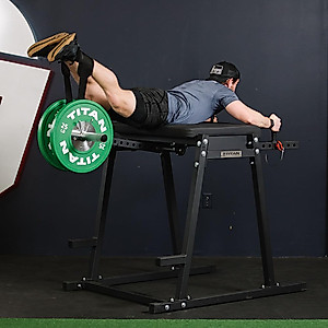 Titan Fitness Economy H-PND, Reverse Hyperextensions Lower Body Machine, Rated 700 LB, Specialty Home Gym Machine for Physical Therapy, Back Rehab Exercises, and Everyday Training