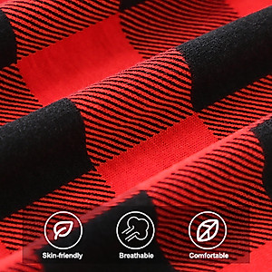 SOLOYEE Matching Christmas Pajamas for Couples Pjs Sets Adults Classic Plaid Xmas Sleepwear for Family Men and Women (Women, Large)