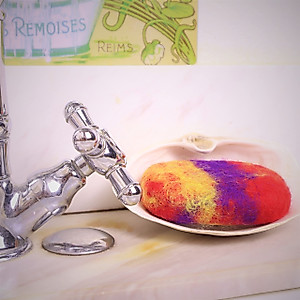 CRAFTSTARS Felted Soap Making Craft Kit, Learn to Wet Felt. for Kids and Adults, Beginners and Expert Crafters. All Materials Included with Detailed Instructions. (Rainbow)