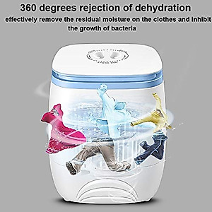 ZLXDP Electric Mini Clothes Washing Machine Top Loading Semi-Automatic 2.0kg Garment Washer+1.5kg Dryer Single Tub Cloth Drying (Color : E)