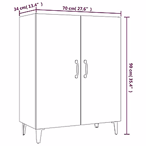 Natulvd Kitchen Sideboard Buffet Cabinet with Double Doors, Industrial Medical Cupboard Console Table Coffee Bar Cabinet for Entryway, Living Room, Dining Room - Rustic