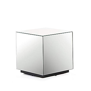 SONOROUS STB-45 All Glass Cube Side Table/Night Stand