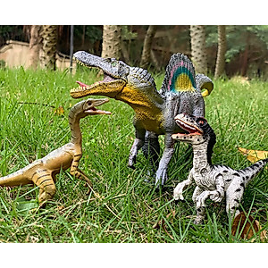 Gemini & Genius Dinosaur Toys for 3 4 5 6 7 Year Old Boys, Spinosaurus with Movable Jaw Dino Action Figure, Cool Birthday Cake Topper, Party Gift, Home Decoration for Kids