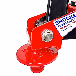 Shocker 40K Gooseneck Surge Air Hitch with King Pin, 4" Square Straight Pin