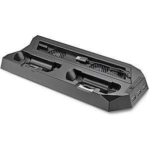 ICESPRING OBVIS Vertical Stand Charger Cooling Station for PS4 Pro/Slim 2-in-1 with Dual Charger Ports and USB HUB