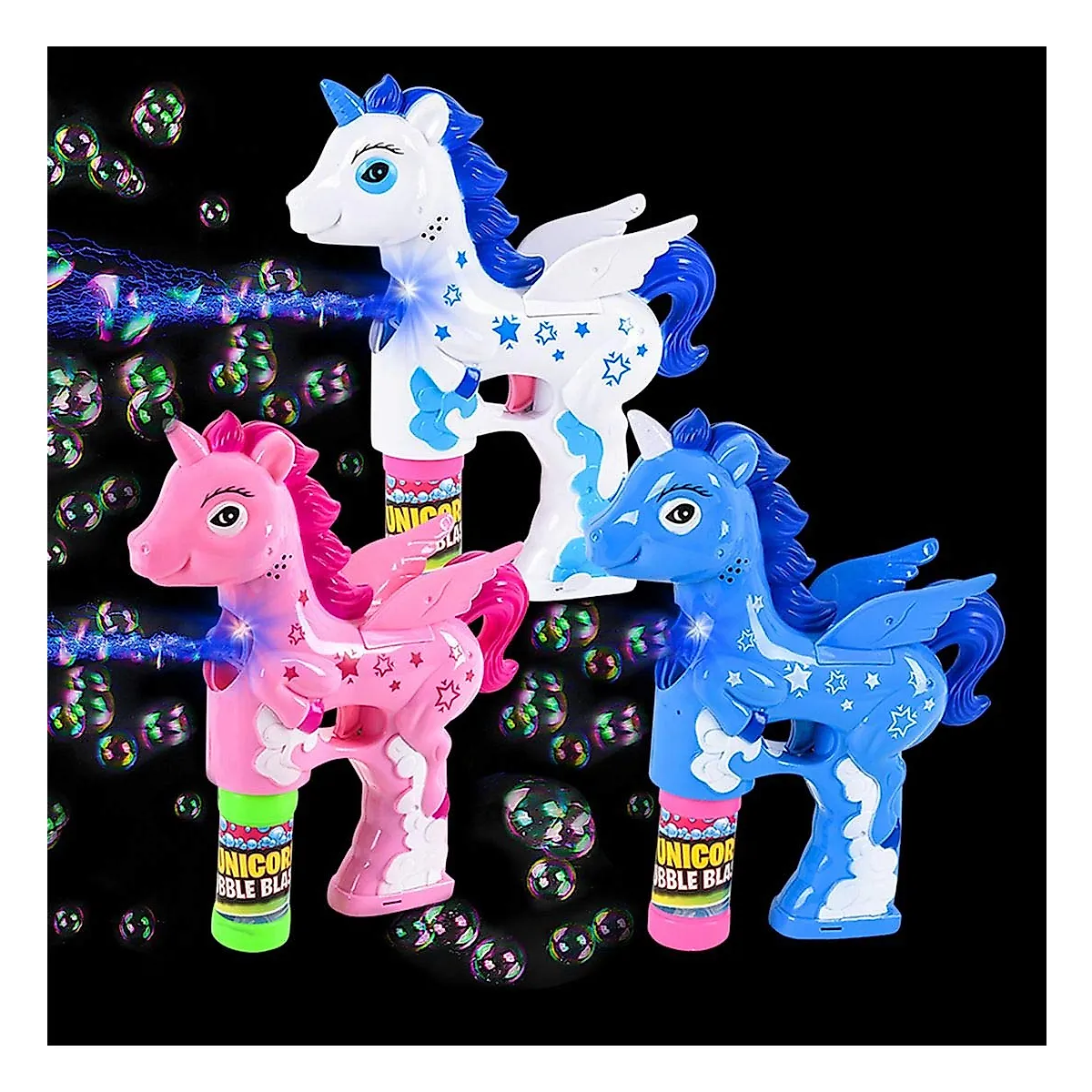 Rhode Island Novelty 7" Light and Sound Unicorn Bubble Blaster
