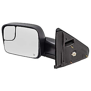 Brock Replacement Drivers Power Trailer Tow Side View Mirror Heated 7x10 Flip-Up Compatible with 2002-2008 Ram 1500 Pickup Truck 55077445AO