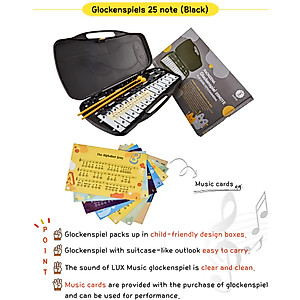 RAONZENA Professional Xylophone 25note, Glockenspiel,Xylophone for kids,Xylophone for gift,Glockenspiel that learns the basics of music (25note piano)