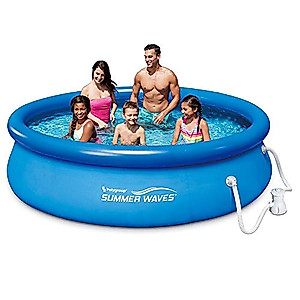 Summer Waves 10ft x 30in Quick Set Inflatable Above Ground Pool with Filter Pump