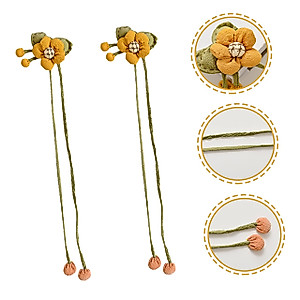 VOSAREA 2Pcs Decor Floral Curtain Tieback Holdback for Living Room Decorations