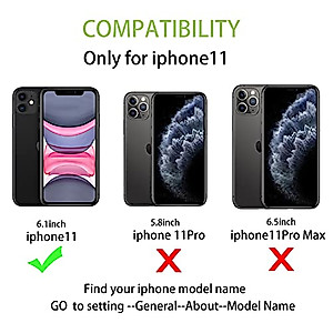 Cavor for iPhone 11 Phone Case with Card Holder,Wallet Case with Credit Card Holders for Women Men[Card Slots] [with Strap] PU Leather Shockproof Cover for iPhone 11-Heart Purple