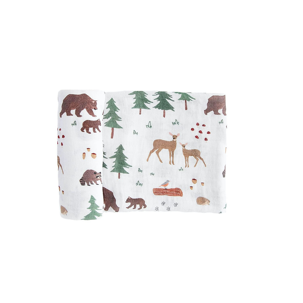 Red Rovr 100% Certified Organic Cotton Muslin Swaddle | Newborn Receiving Blanket | Baby Wrap | Boy, Girl, Unisex | Soft, Lightweight, Breathable | Burping, Nursing | 44" x 44" | Oatmeal Stripe