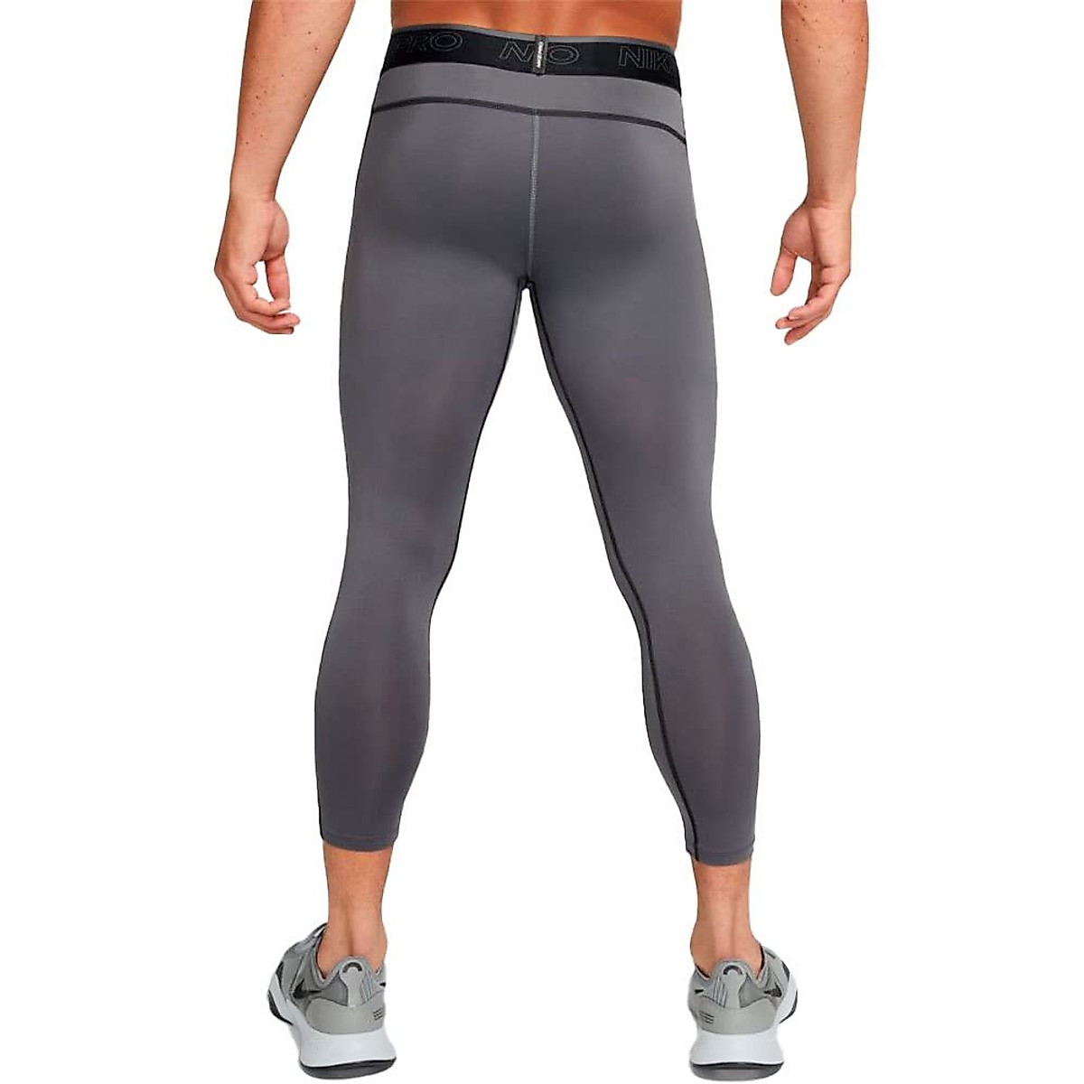 Nike Pro Dri-FIT Men's 3/4 Tights (as1, Alpha, m, Regular, Regular, Gray, Medium)