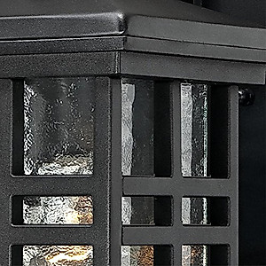 Westinghouse 6204500 Caliste 1 Light Outdoor Wall Lantern with Dusk to Dawn Sensor, Textured Black