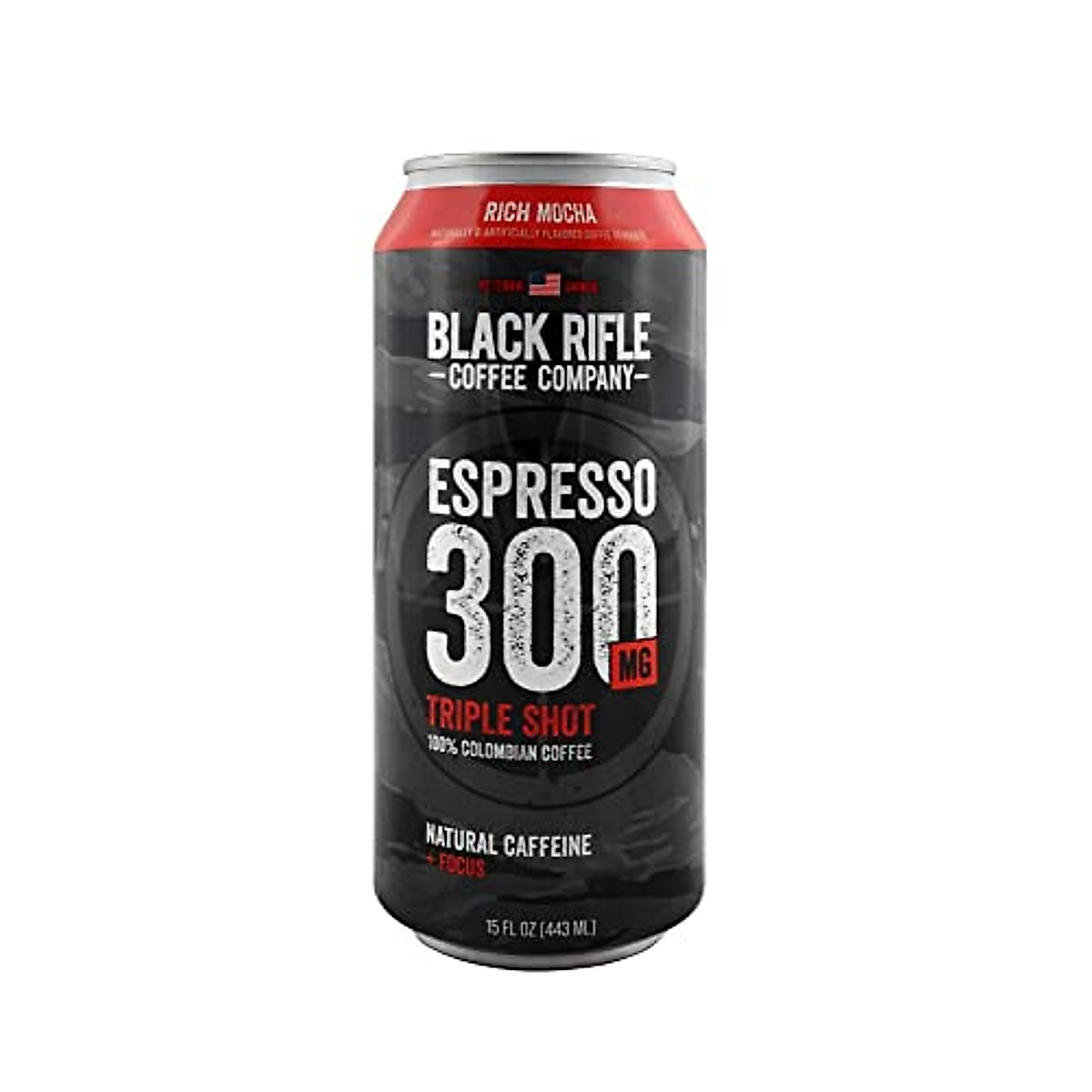 Black Rifle Coffee Ready To Drink 15 Fl Oz (Rich Mocha, 12 Count) 300mg of Caffeine Per Can, 100% Columbian Coffee, Gluten Free, Good Source of Protein, Helps Support Veterans and First Responders