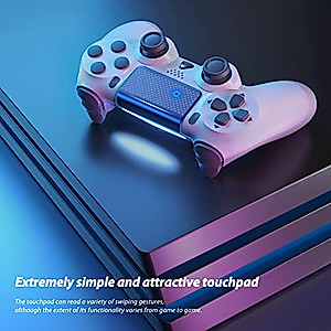 YCCTEAM Wireless Game Controller Compatible with 4 Slim with Enhanced Dual Vibration/Analog Sticks/6-Axis Motion Sensor, Compatible with PC/Windows 7/8/10/11