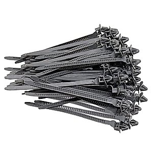 BENLIUDH Push Mount Cable Zip Tie, 4 Inch Automotive Wire Loom Clips Zip Tie Holder Nylon Small Zip Tie Anchors Fits 0.3" Holes - 100pcs