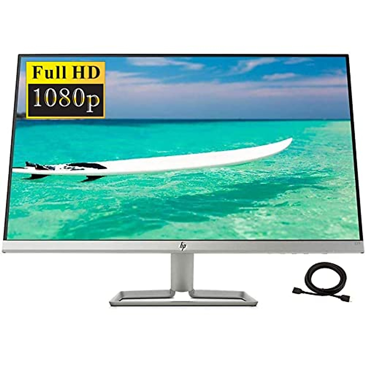 HP 2022 Premium 24f 75Hz 24" Widescreen IPS LED FHD 1080P Anti-Glare Monitor for Business and Student, 5 ms Response Time, FreeSync, HDMI VGA, 178°, AllyFlex HDMI Cable