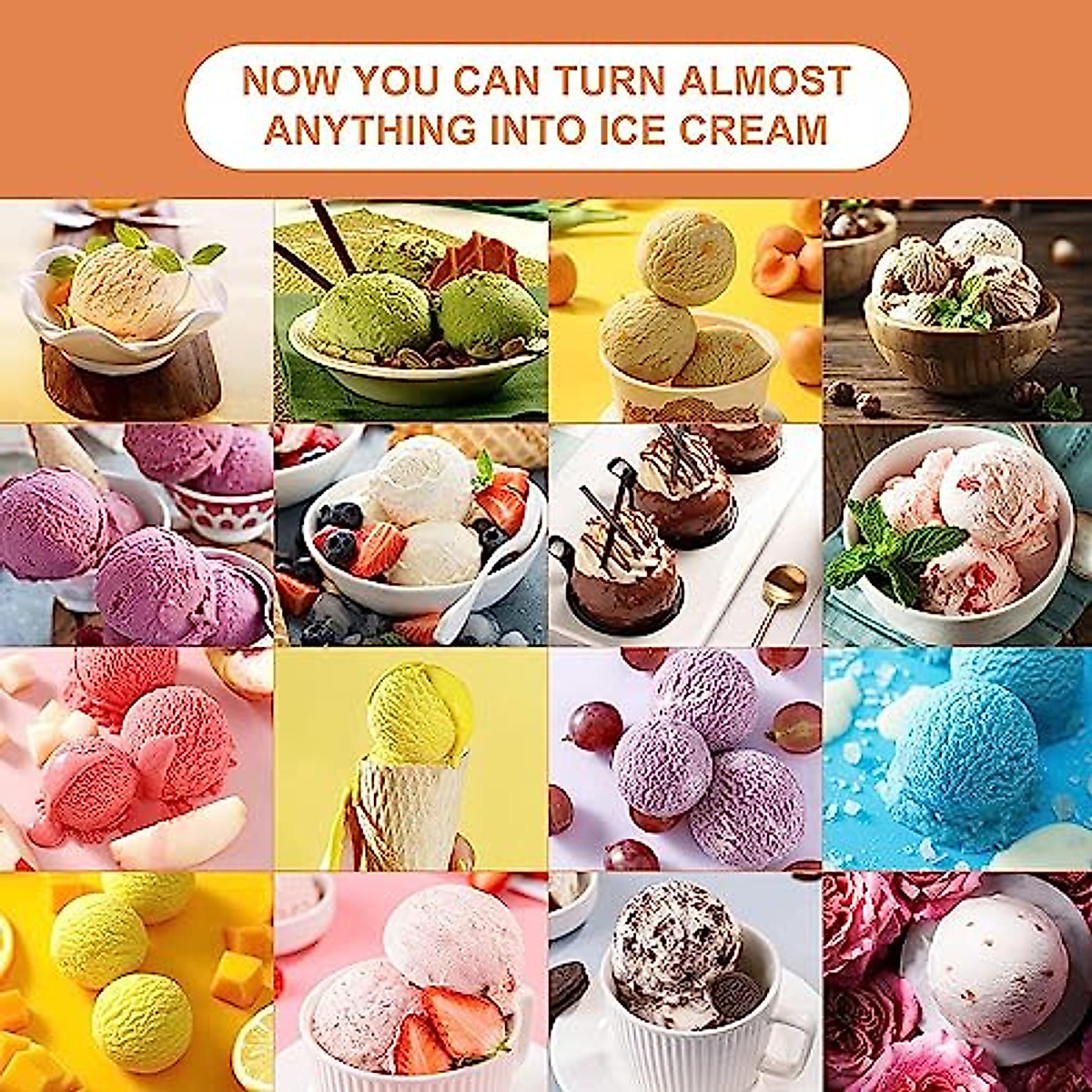 EVANEM 2/4/6PCS Creami Deluxe Pints, for Ninja Ice Cream Maker Pints,16 OZ Ice Cream Pints Dishwasher Safe,Leak Proof for NC301 NC300 NC299AM Series Ice Cream Maker,Gray-2PCS