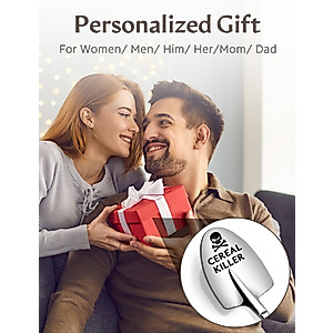 Funny Christmas Gifts for Men Stocking Stuffers, Mens Birthday Gifts for Him, Boyfriend, Husband, Unique Gifts for Dad, Grandpa, Gag Gifts Cereal Killer Spoon