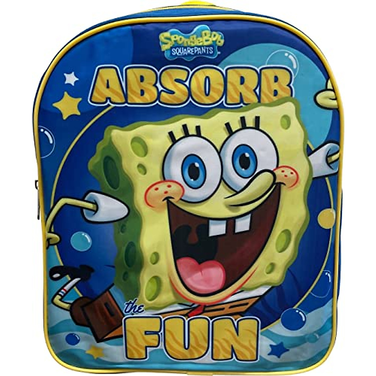 Ruz Sponge Bob Toddle Boy 12 Inch Mini Backpack (Blue-Yellow)